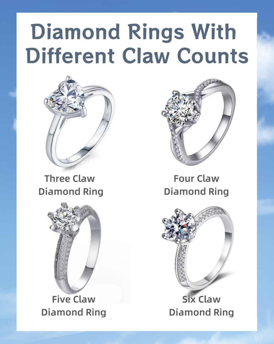 Diamond Rings With Different Claw Counts - jinyi